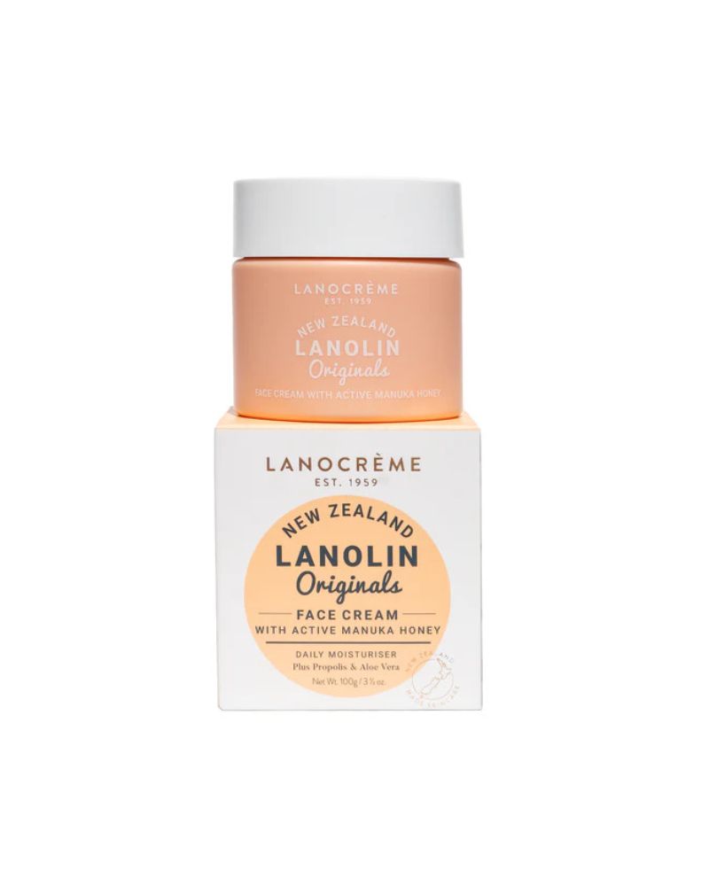 Lanocreme New Zealand Lanolin Face Cream with Active Manuka Honey 100g